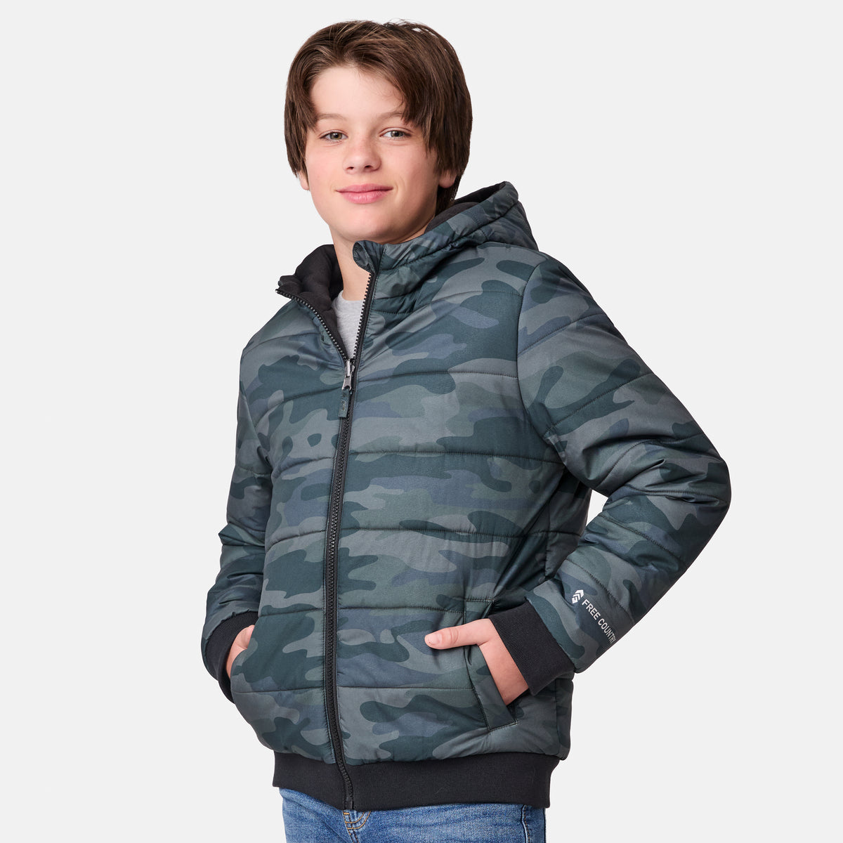 Boys' Poofie Reversible Puffer Jacket – Free Country