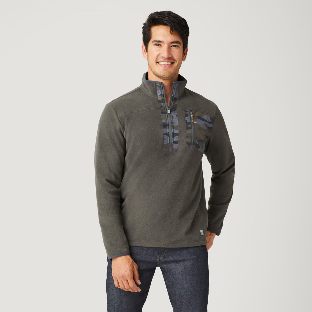 Men's FreeCycle® Super Soft Microfleece 1/2 Zip Mock Neck Shirt – Free ...